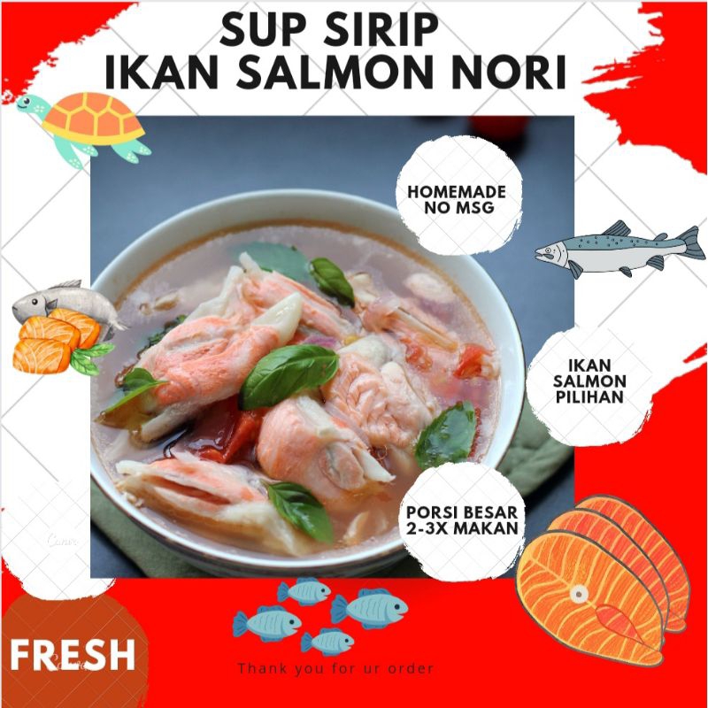 Jual Menu Anak SUP SIRIP IKAN SALMON NORI ( PORSI BESAR 2-3X MAKAN ...