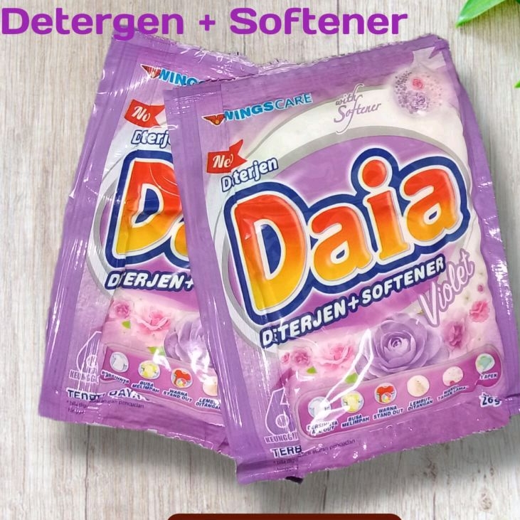 Jual Daia Detergen dan Softener sabun Cuci pakaian 5 PCS 23 gram ...