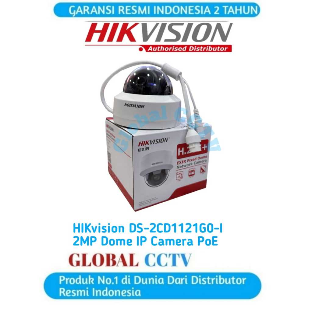 Jual DS-2CD1121G0-I - HIKVISION IP CAMERA 2MP FIXED DOME CAMERA ...