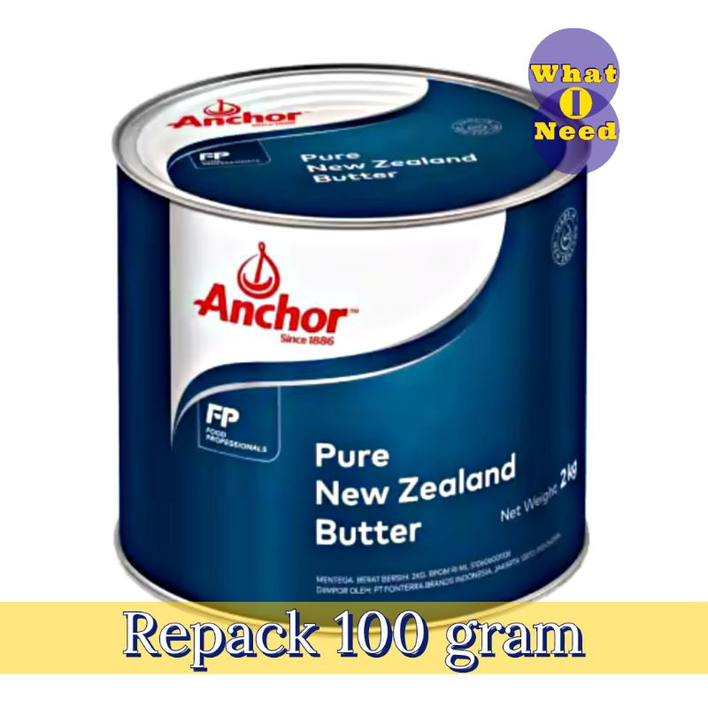 Jual Anchor Pure New Zealand Butter (REPACK) 100 gram | Shopee Indonesia