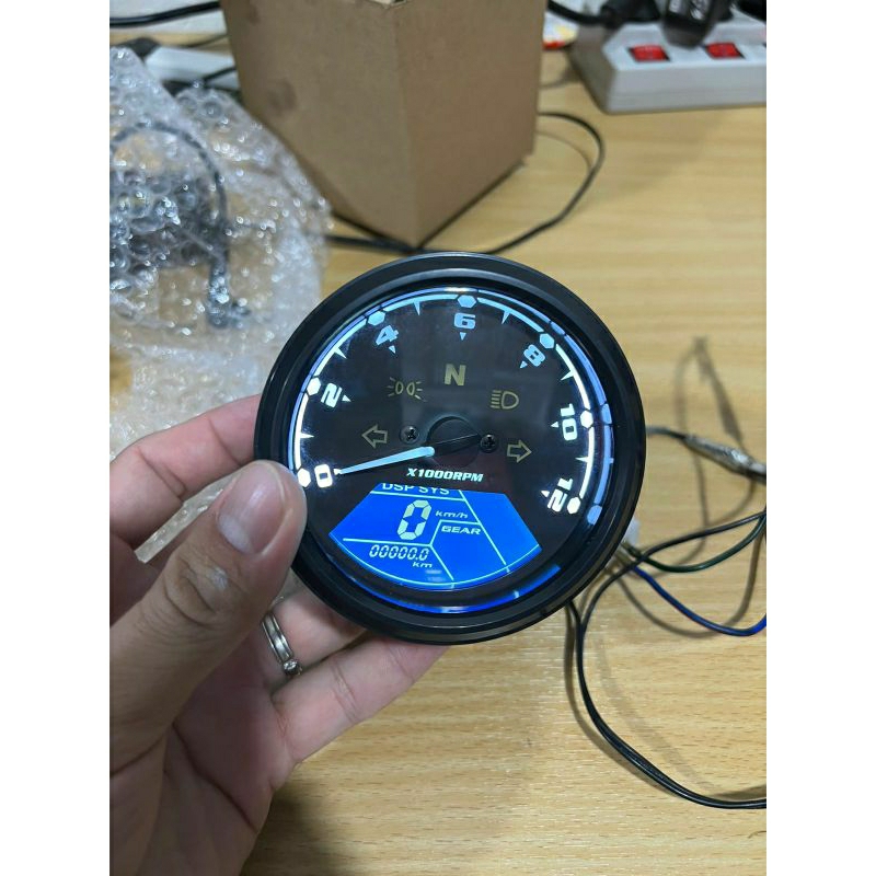 Jual Speedometer babon Digital bulat plus Sensor Spidometer Spido babon ...