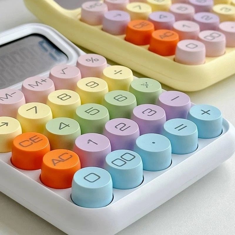 Jual (PE817M) Kalkulator Calculator Keyboard Boba Dot Fancy Warna Soft ...