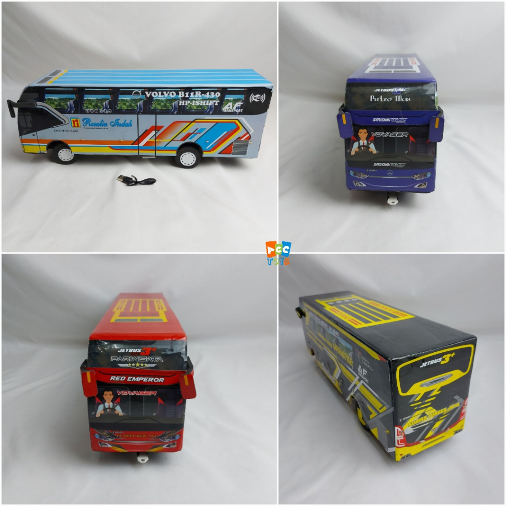Jual Mainan Miniatur Bus Bis Basuri Telolet Baterai Lampu Suara ...