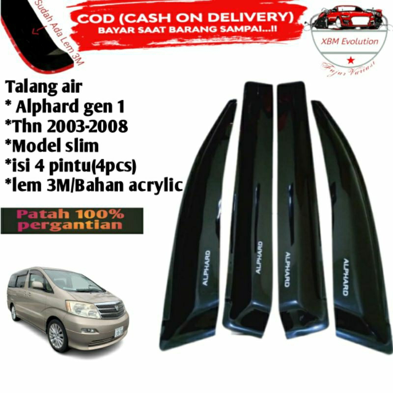 Jual Talang air mobil Alphard gen 1 model slim jumbo | Shopee Indonesia