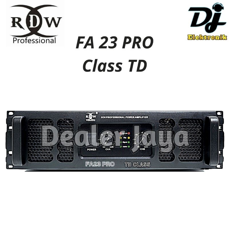 Jual Power Amplifier RDW FA 23 / FA23 PRO Class TD - 2 channel | Shopee Indonesia