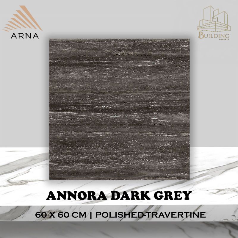 Jual Granite Lantai 60x60 ANNORA DARK GREY/GLOSSY/ARNA/SERIES | Shopee Indonesia