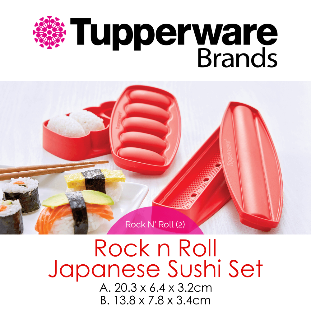 Jual TUPPERWARE ROCK N ROLL Set Alat Cetak Sushi | Shopee Indonesia