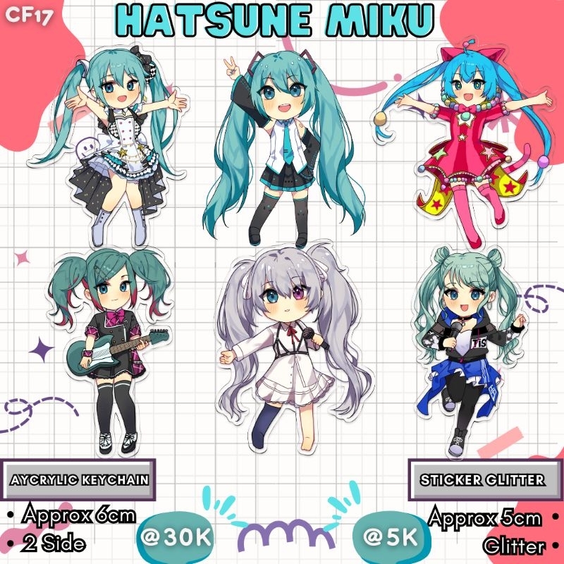 Jual Project Sekai Glitter Sticker by Rankskun (Hatsune Miku) | Shopee ...