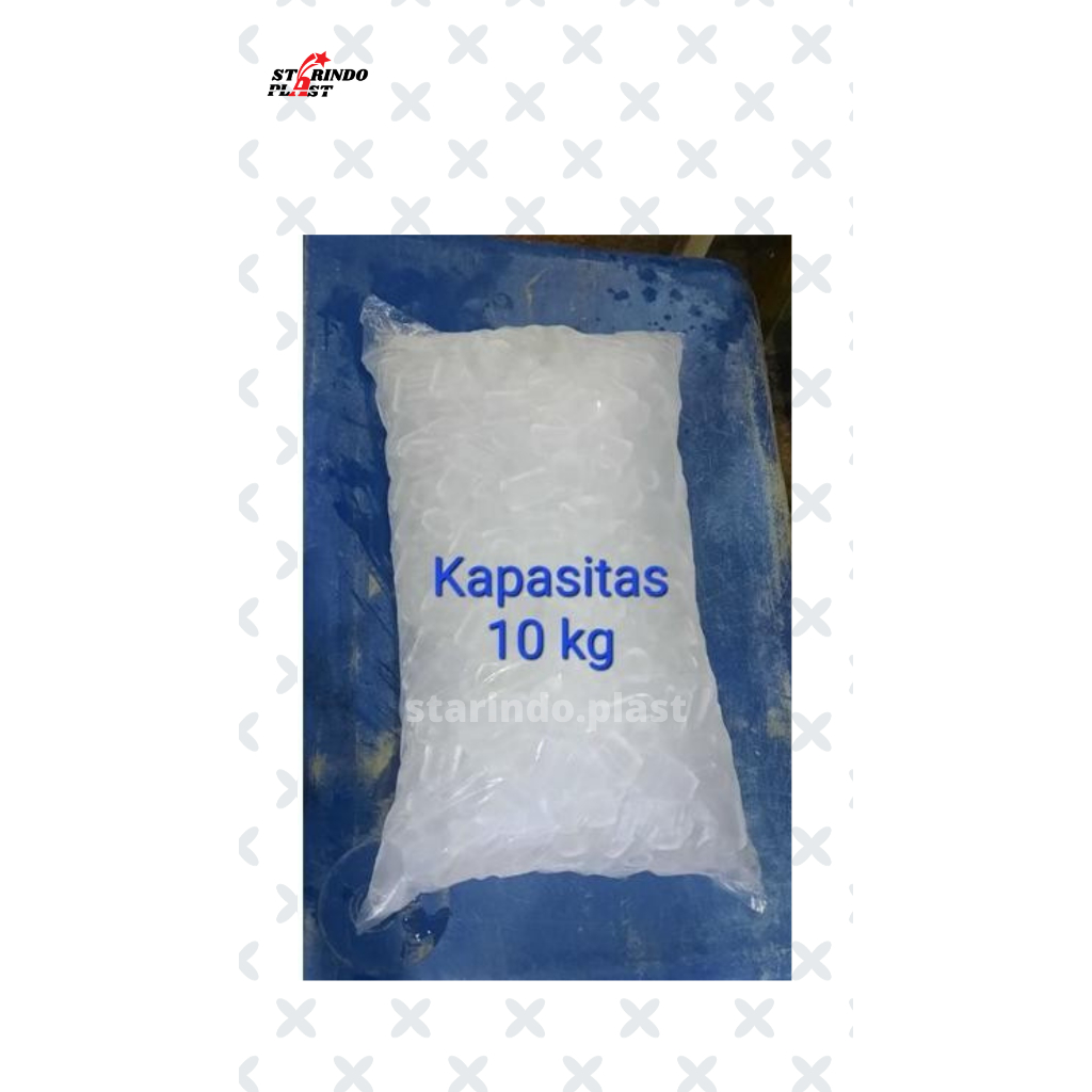 Jual Plastik Es Kristal 10kg Bahan PE Lentur Kuat Tebal Elastis Per Lembar Starplast | Shopee ...