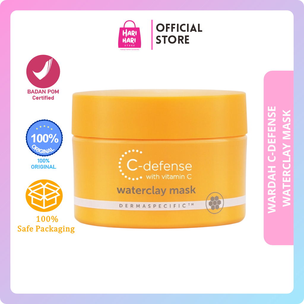 Jual Wardah C Defense Sleeping Mask 30gr / WaterClay Mask 30gr | Shopee ...