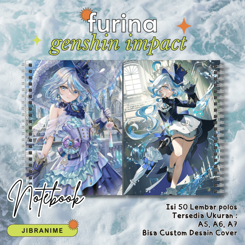 Jual NOTEBOOK GENSHIN IMPACT FURINA / BUKU CATATAN GENSHIN IMPACT ...