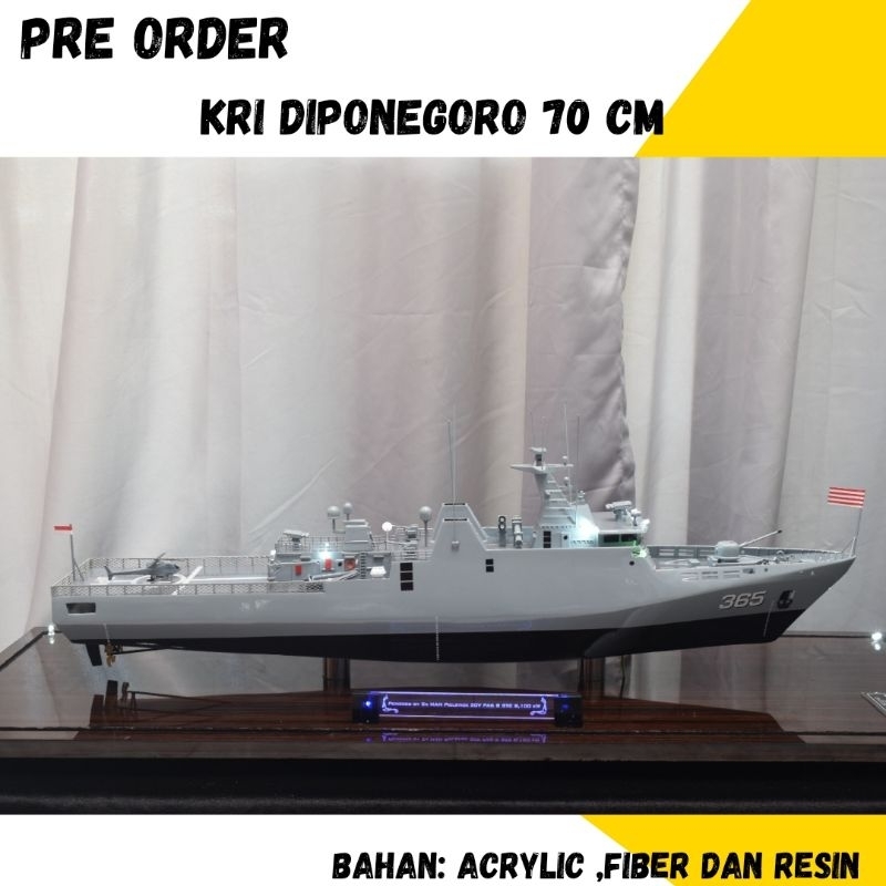 Jual (PO/PRE ORDER)MINIATUR KAPAL PERANG KRI DIPONEGORO UKURAN 70cm|Hiasan|Souvenir|Gift|Event ...