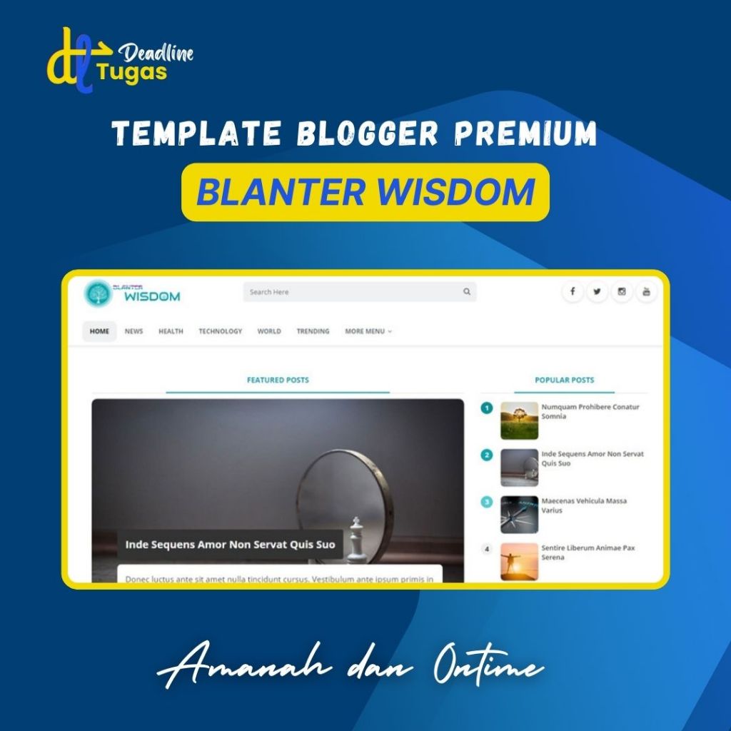 Jual Template Blogger Premium Blanter Wisdom | Shopee Indonesia