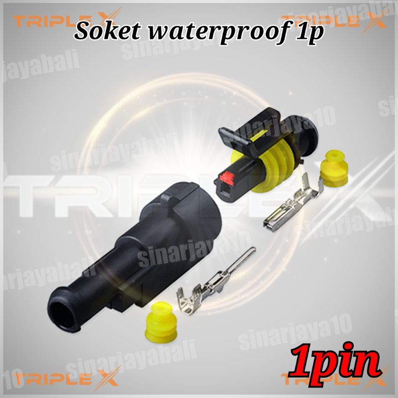 Jual soket kabel motor 1pin anti air socket konektor 1p mobil ...