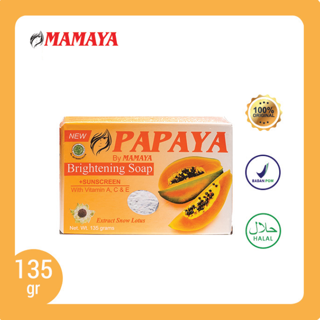Jual Mamaya - Papaya Brightening Soap 135 Gram (Sabun Pepaya) | Shopee Indonesia