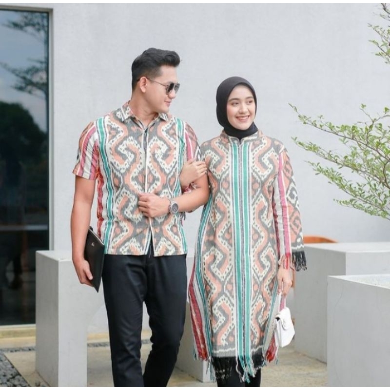 Jual Baju Tenun Sarimbit Keluarga-Baju Tenun Couple Kondangan-Tenun ...