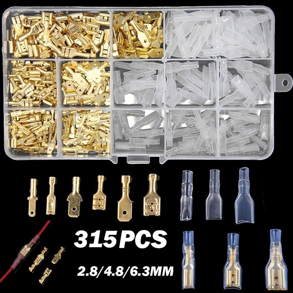 Jual Set Terminal kabel Skun Crimp Connector Gold Male Female 315pcs ...