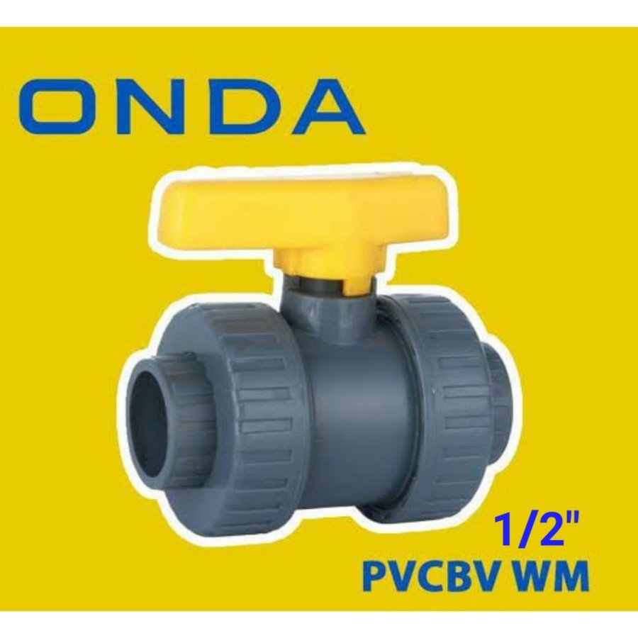 Jual Stop Kran Water Mur PVC / Ball Valve Watermoor / PVCBV WM 1/2" ONDA | Shopee Indonesia
