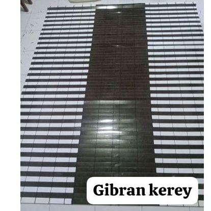 Jual Tirai kerey gulung outdoor bahan PVC motif kayu lengkap dengan ...