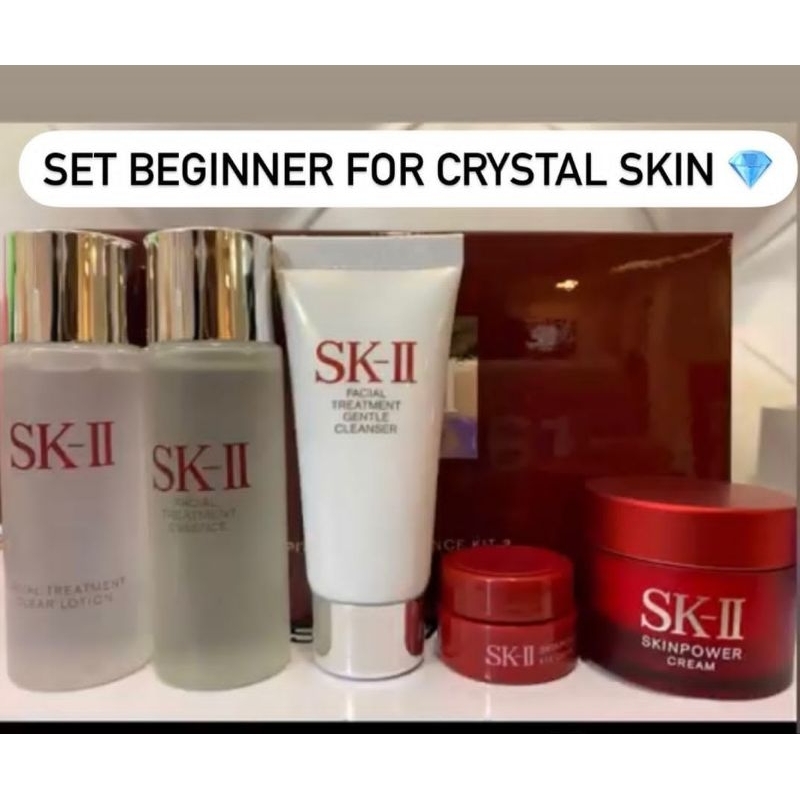 Jual SK-II / SK2 / SKII crystal skin set for beginner | Shopee Indonesia