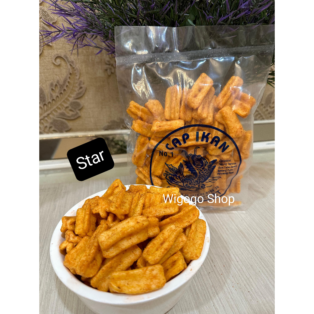 Jual Kerupuk / Keripik Cap Ikan 250gr - Mie Lidi Pedas - Ubi Pedas ...