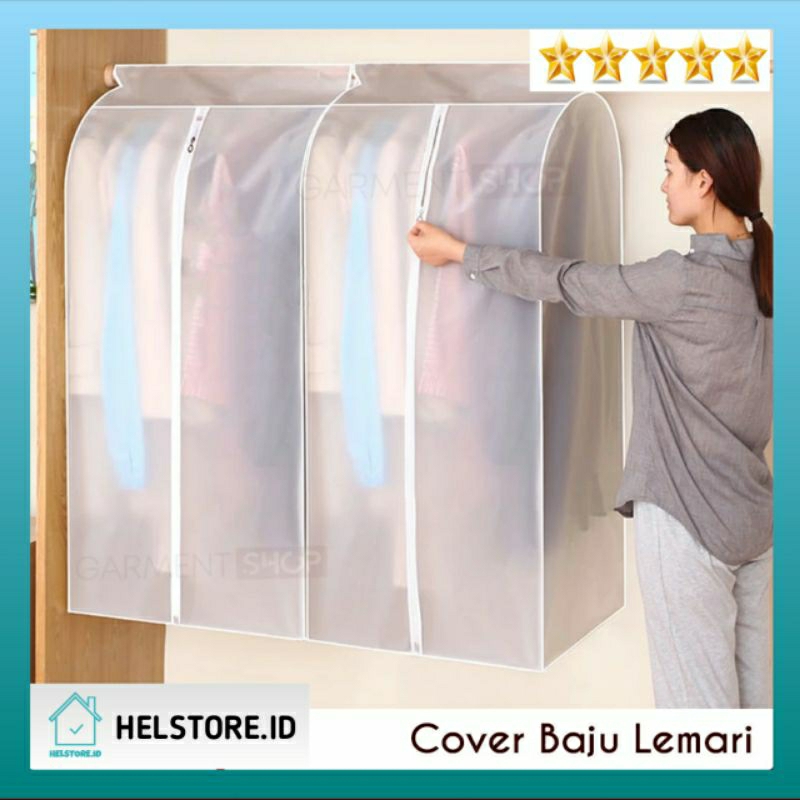Jual COVER BAJU RESLETING GANTUNG PEVA ANTI DEBU / Penutup Pakaian Jas ...