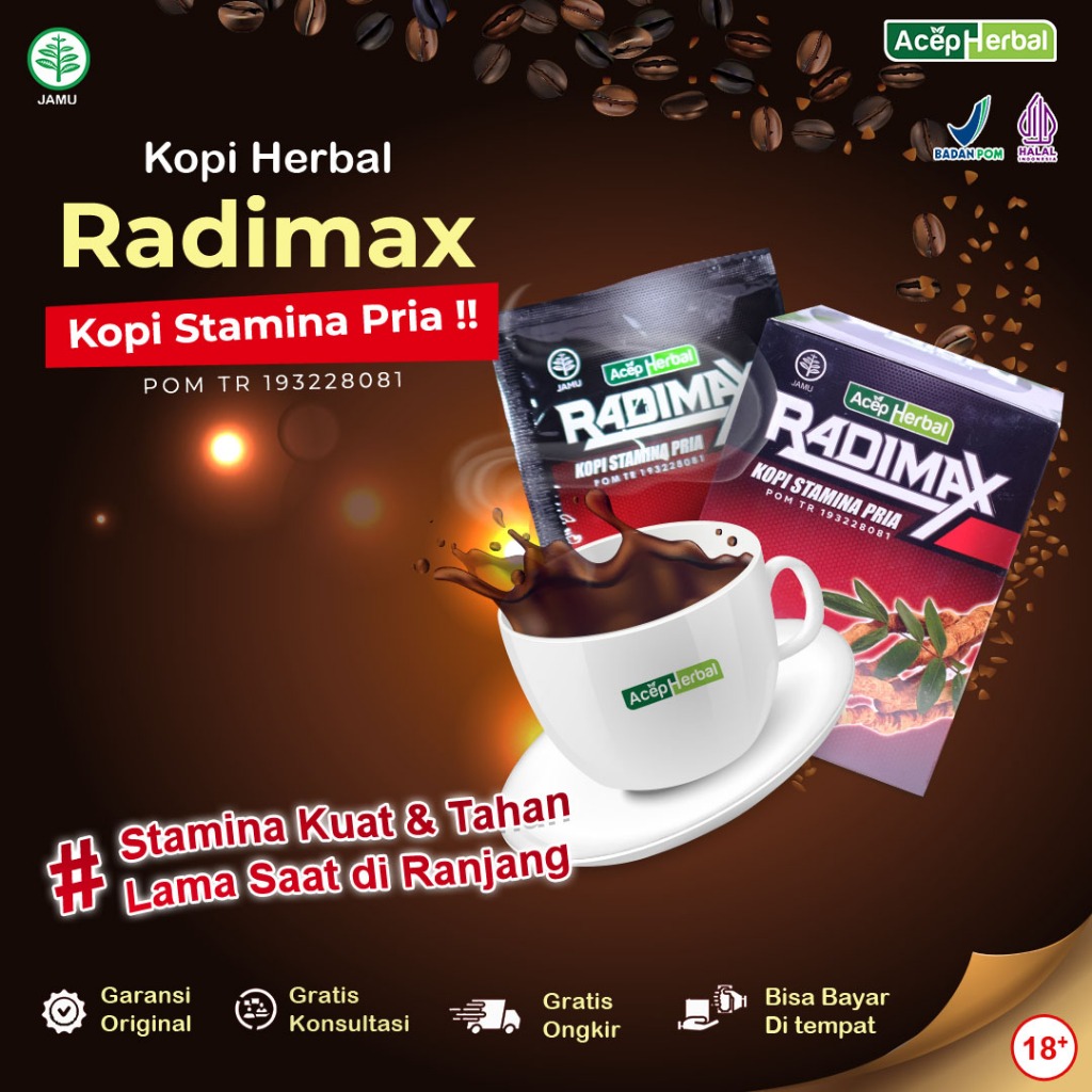 Jual Radimax Kopi Stamina Pria 10 Sachet Alami Bpom Halal | Shopee ...
