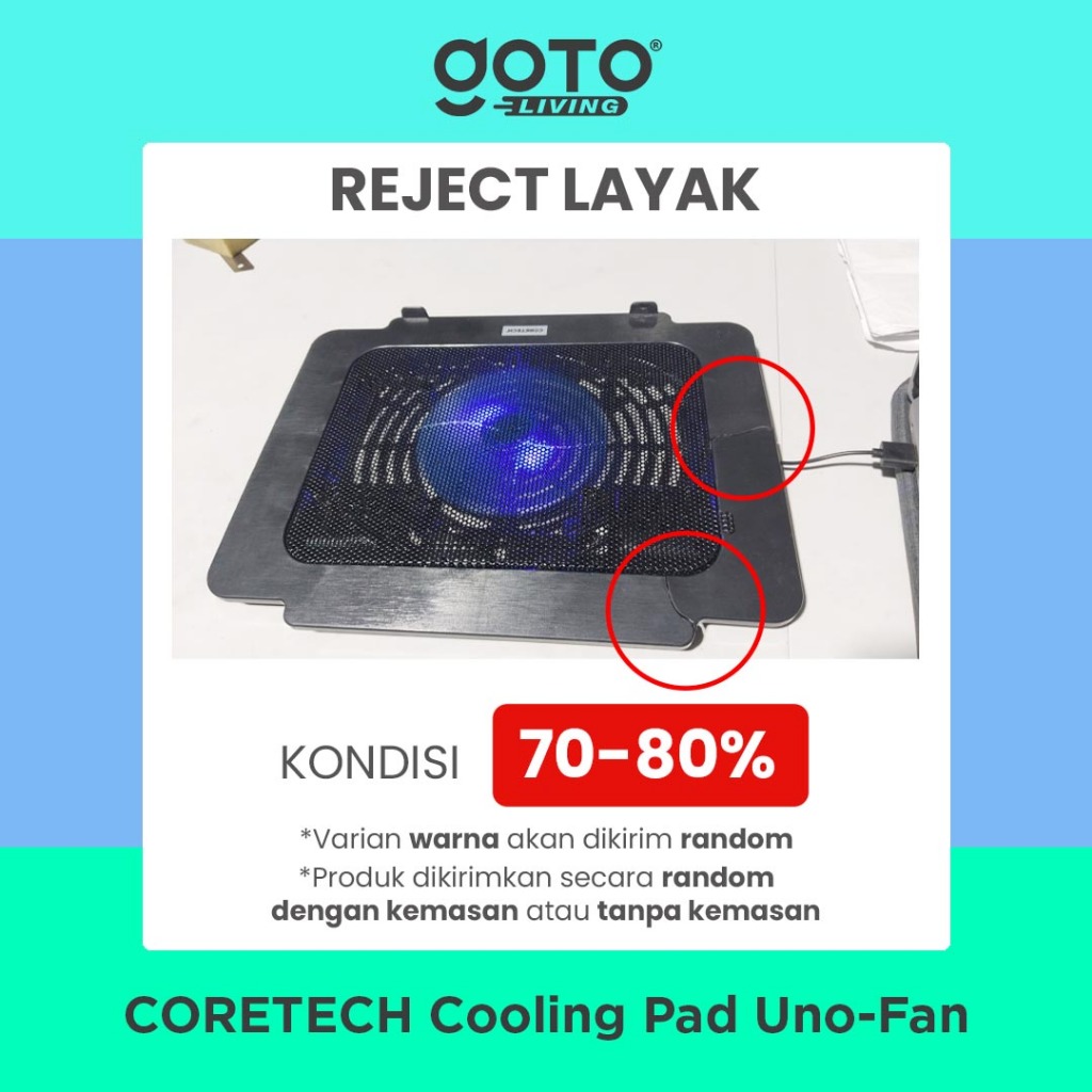 Jual Goto Coretech Unofan Cooling Pad Kipas Fan Pendingin Laptop ...