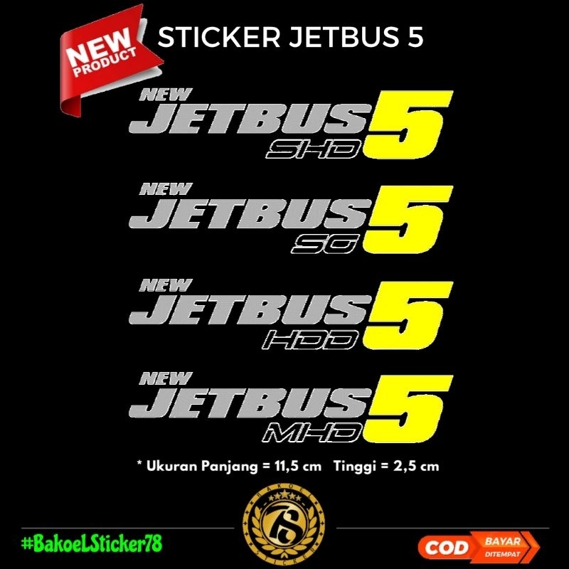 Jual STICKER JETBUS 5 JETBUS 3+ STIKER BIS JETBUS 5 #bakoelsticker78 ...