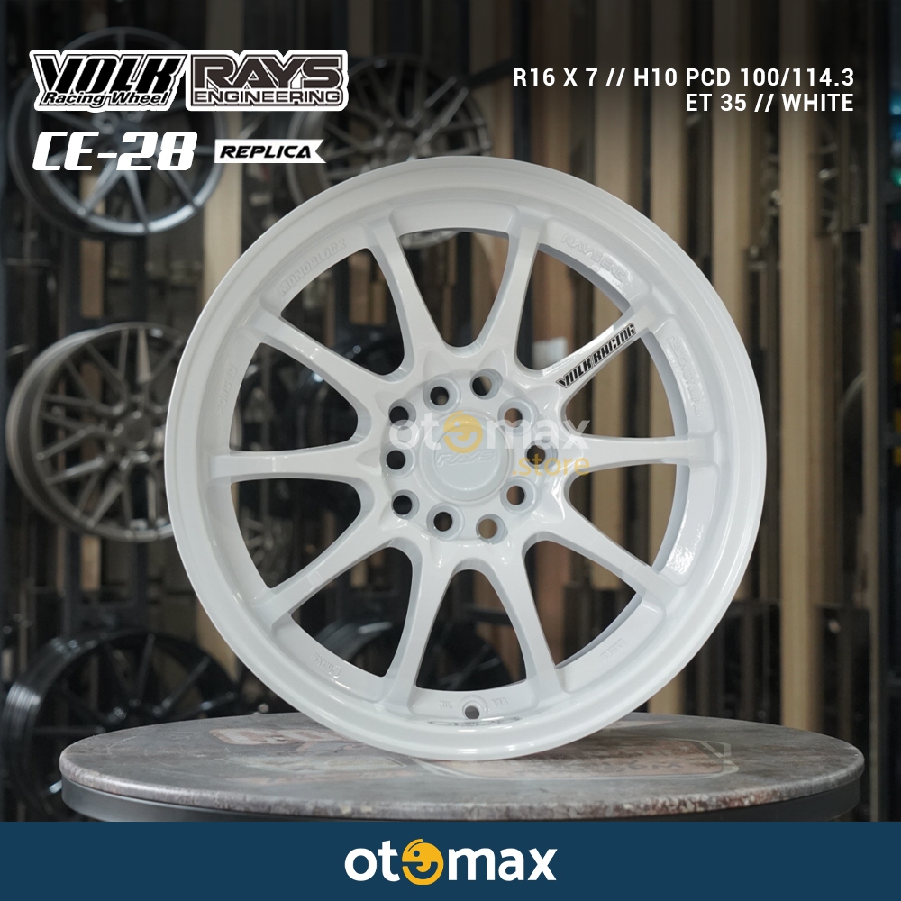 Jual Velg Mobil Volk Rays Ce28 Ring 16 H10 White | Shopee Indonesia