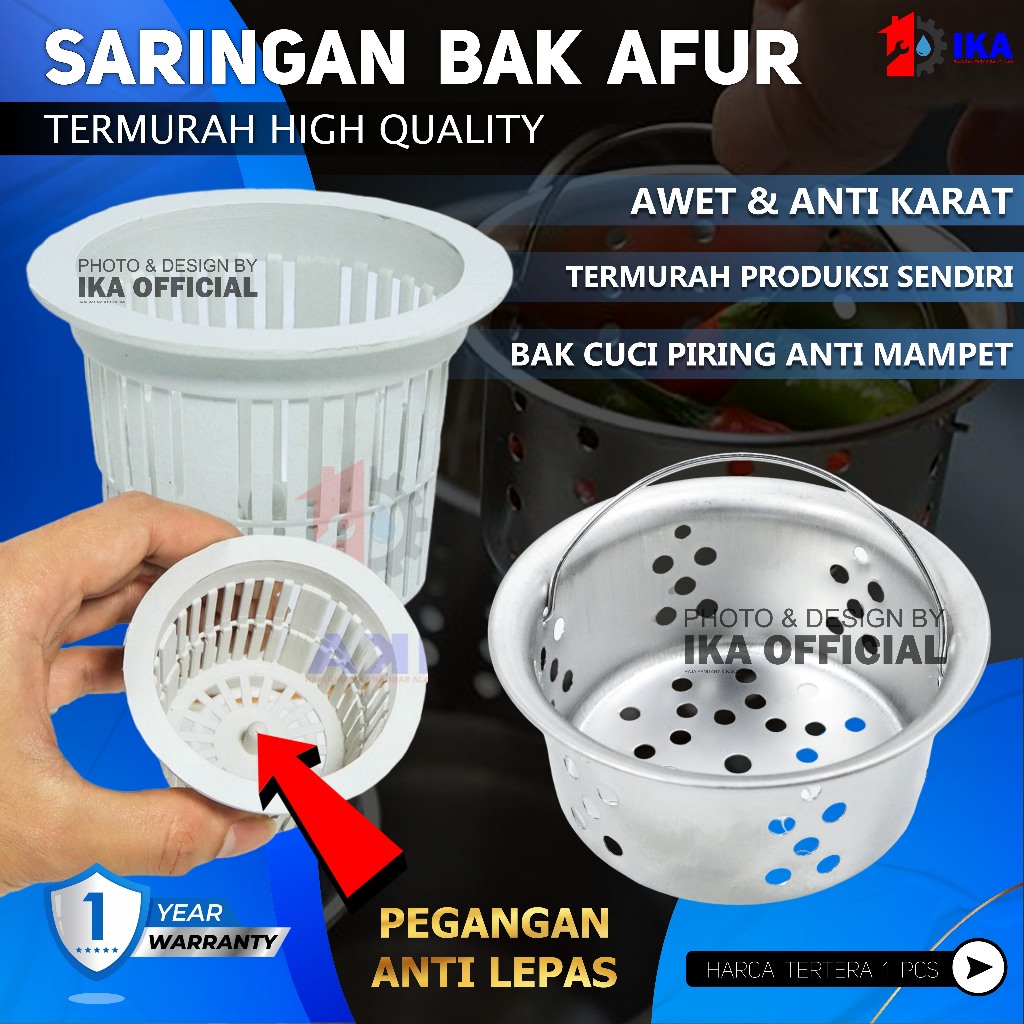 Jual SARINGAN AFUR PVC & STAINLESS SUS 304 / KERANJANG BAK CUCI PIRING ...