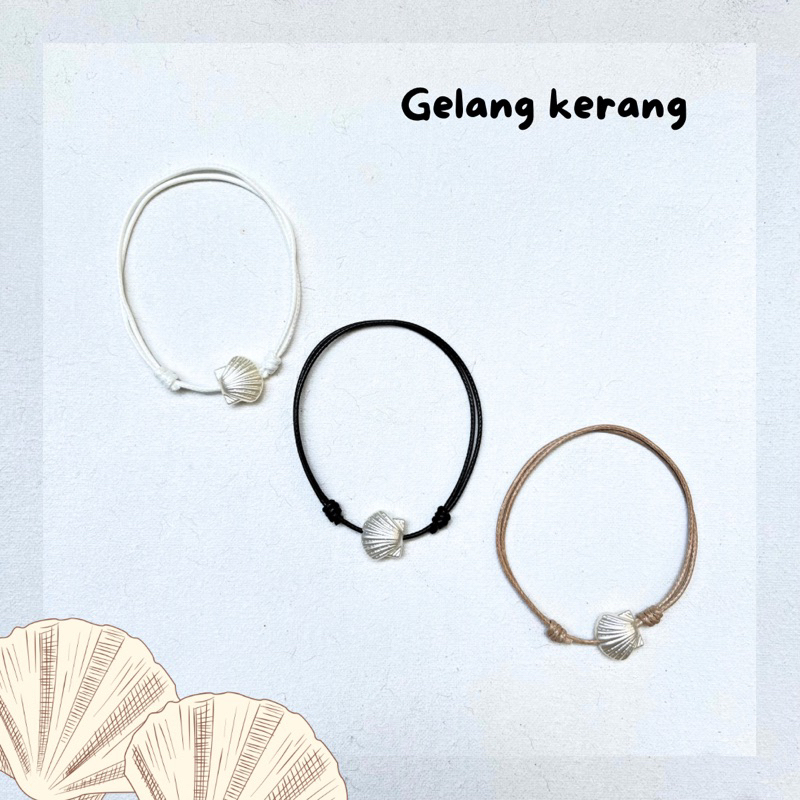 Jual (COD) Gelang Kerang premium Tali Korea | Shopee Indonesia