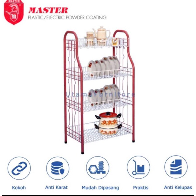 Jual MASTER Rak Piring Gelas Jadul Jumbo Susun 4 | Shopee Indonesia