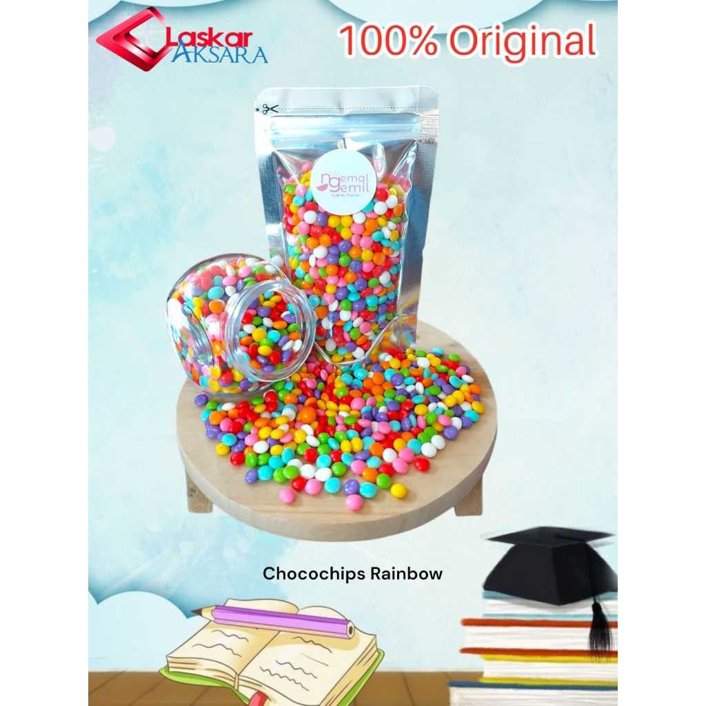 Jual Chocochips Pipih Warna Warni Chocochips Bulat Rainbow Sprinkle ...