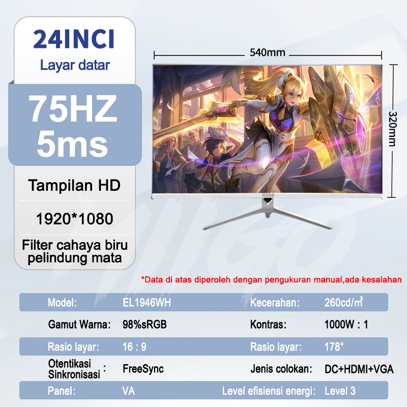 Jual MIIGO- Monitor, Monitor Game Profesional, Monitor 22 Inci ...