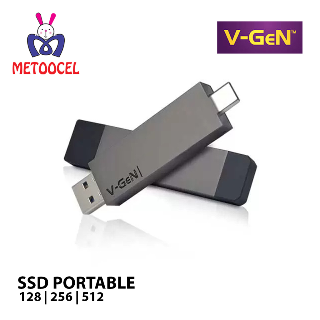 Jual V-Gen SSD Portable 256GB Platinum USB 3.2 Type-C OTG Stick ...