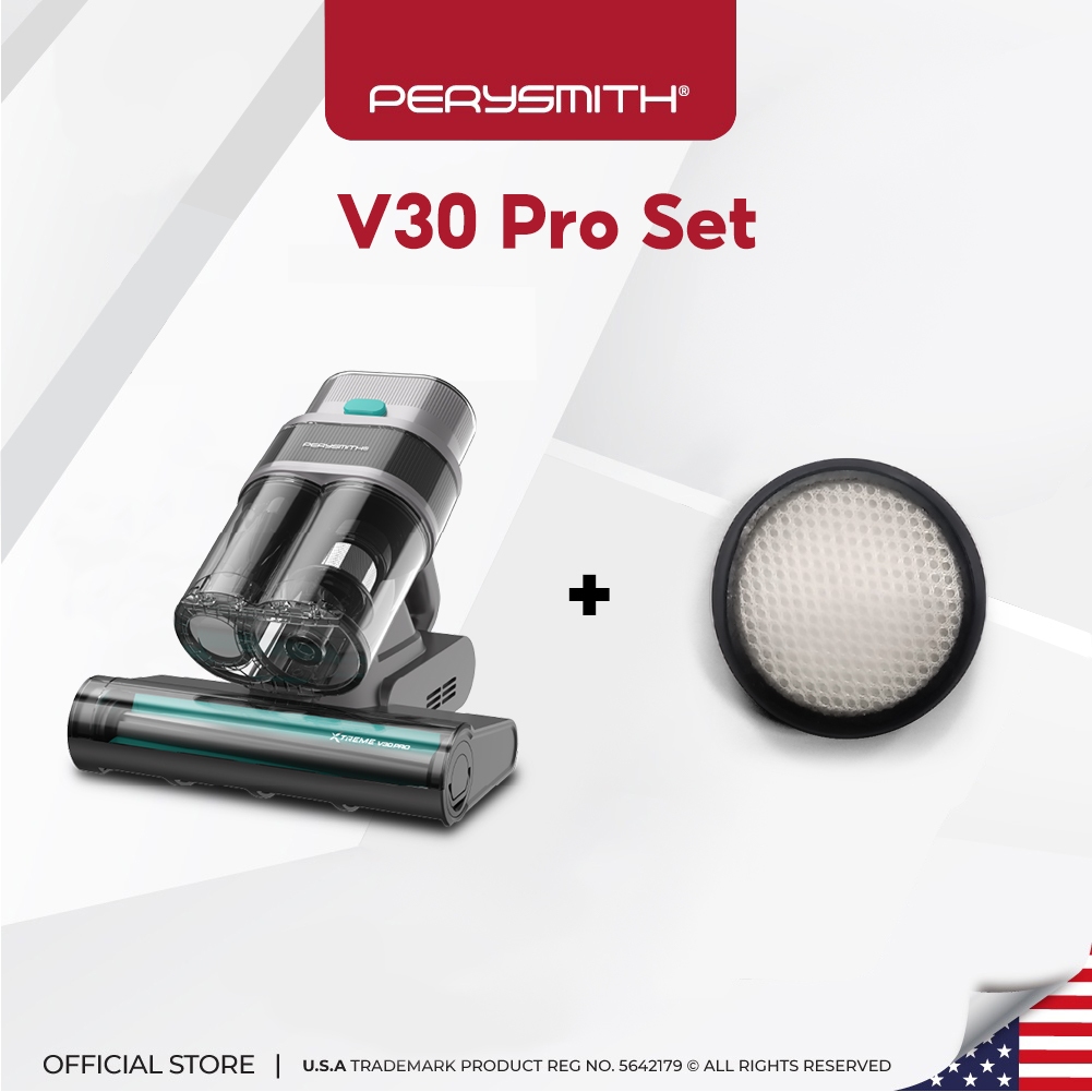 Jual PerySmith V30 Pro Ultrasonic Double Dust Cup Anti Dust Mite UV ...