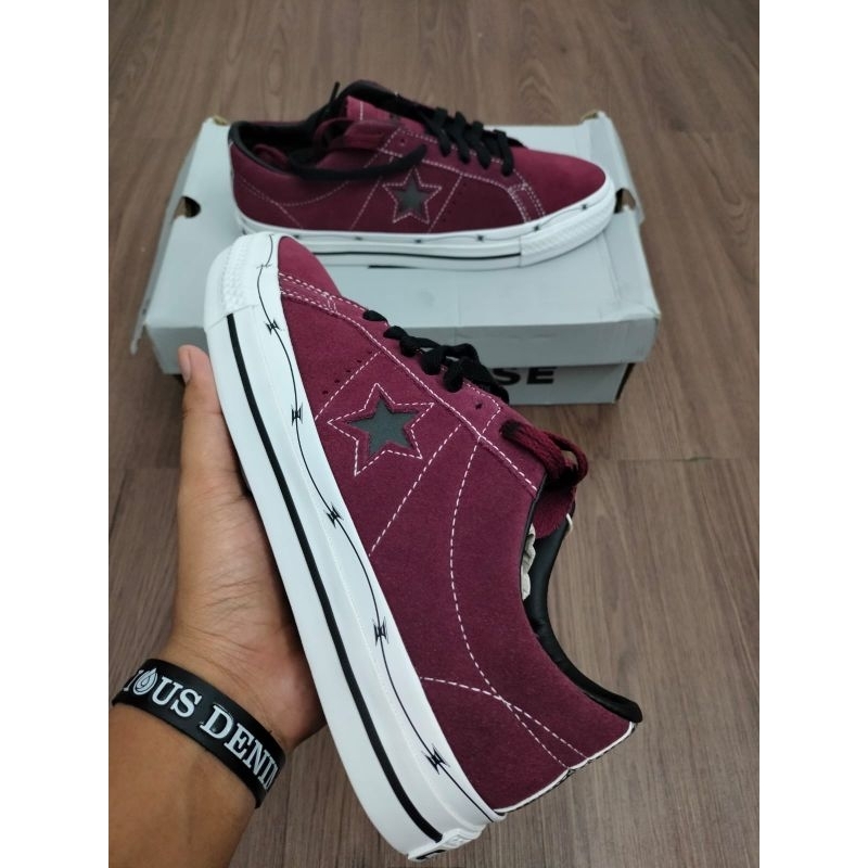 Jual CONVERSE ONE STAR PRO OX DEEP MAROON | Shopee Indonesia