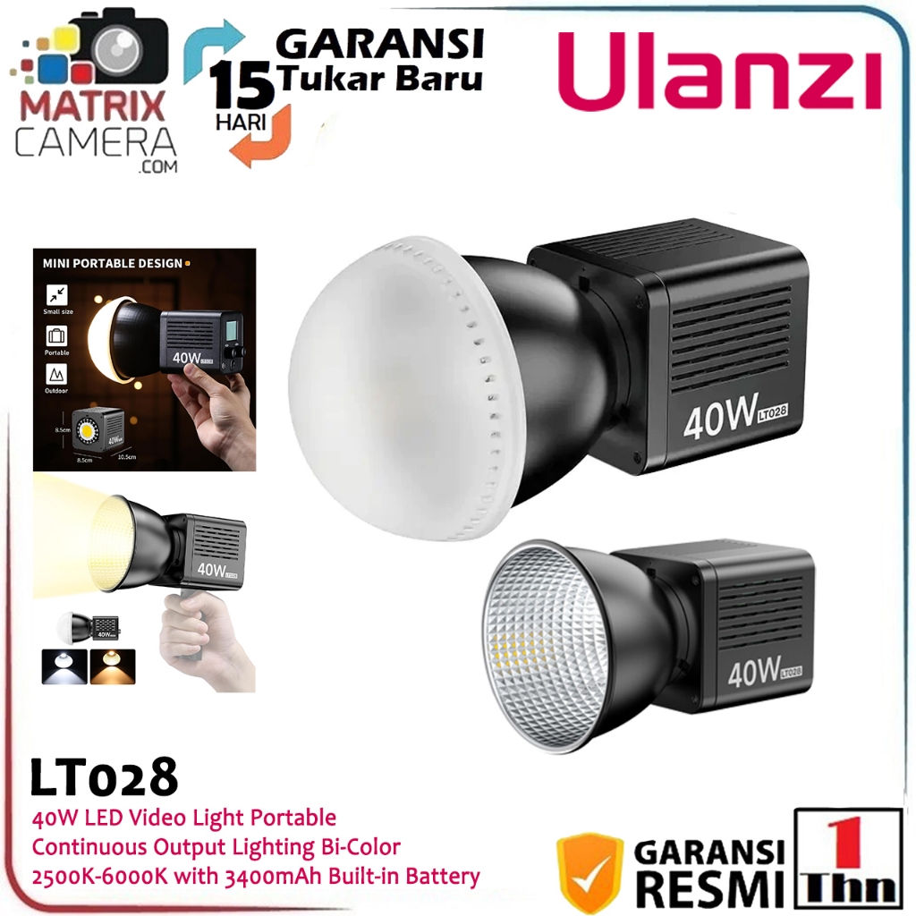 Jual Ulanzi LT028 40W Portable LED Video Light Bi-Color 2500K-6000K ...