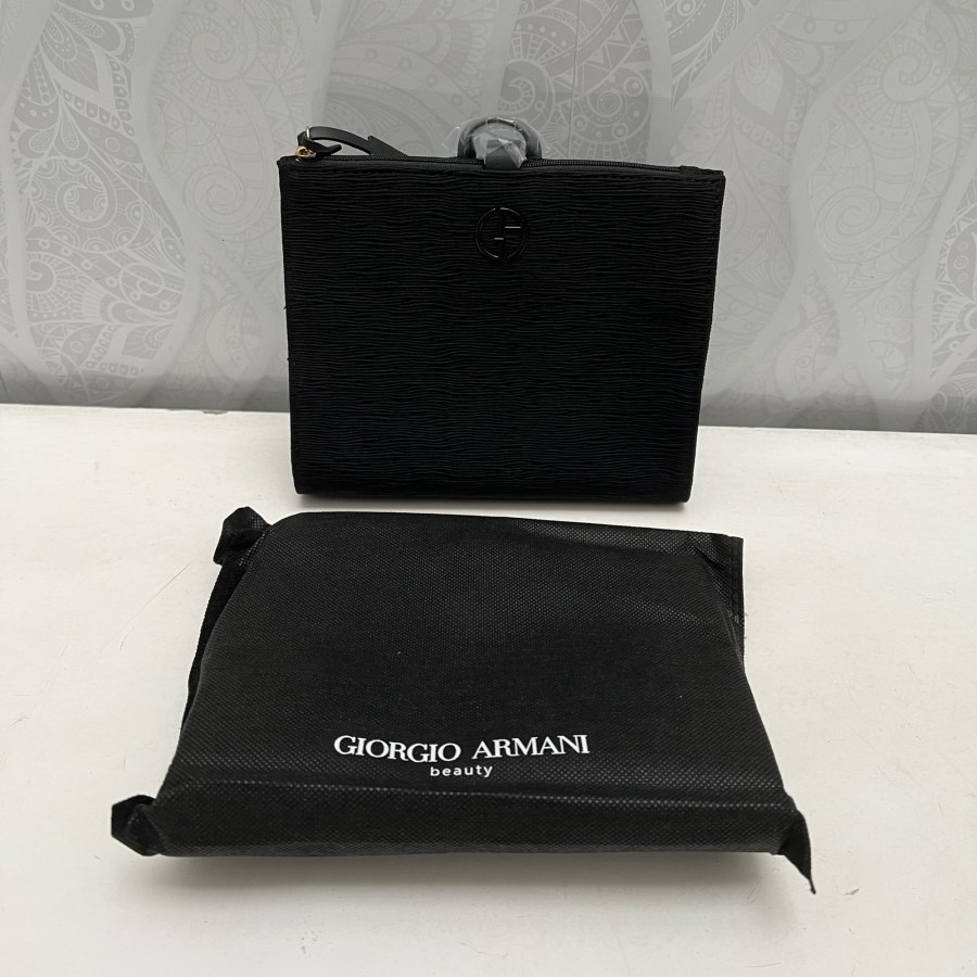 Jual Giorgio Armani Black Premium Pouch | Shopee Indonesia