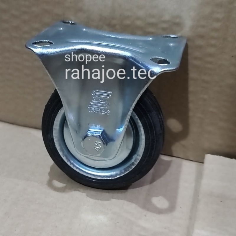 Jual Roda Karet Mati 3" Roda Trolley Troly Troli 3 Inch | Shopee Indonesia