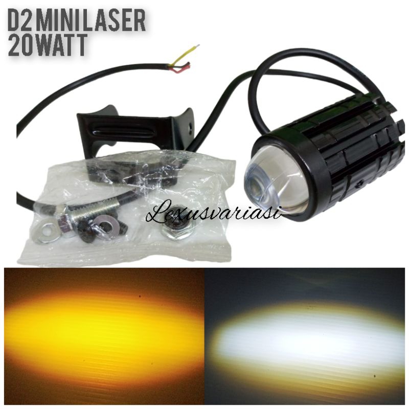 Jual Lampu tembak laser D2 mini laser sorot D2 oval mini hi-low putih ...