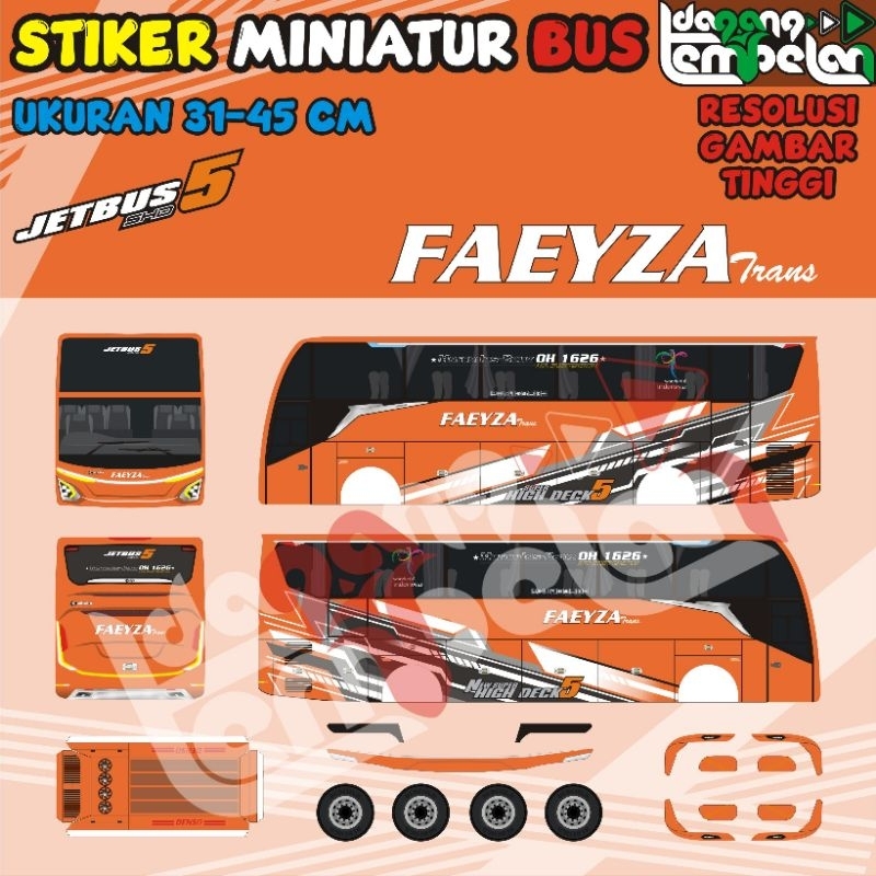 Jual STIKER MINIATUR BUS TERBARU JETBUS 5 | Shopee Indonesia
