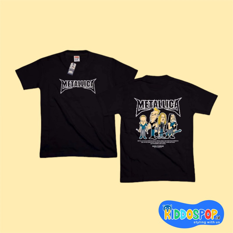 Jual KAOS ANAK BAND | KAOS BAND ANAK METALICA | COTTON COMBED 30S ...