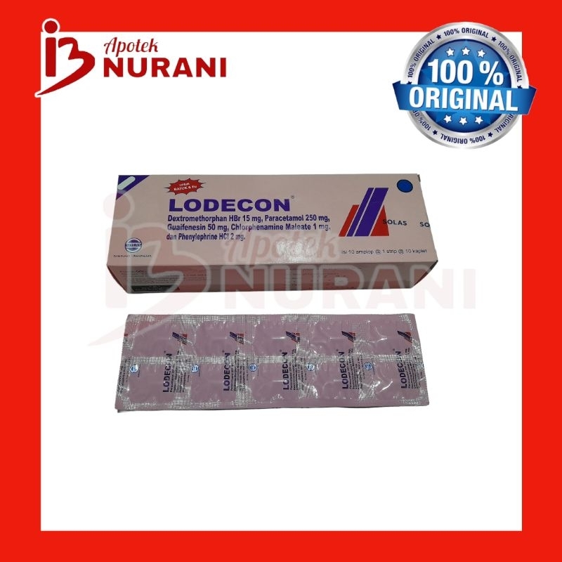 Jual LODECON STRIP @10 TABLET obat batuk pilek | Shopee Indonesia