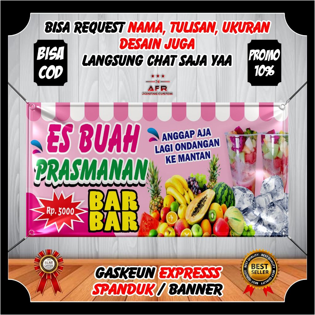 Jual Spanduk Banner Es buah prasmanan spanduk custom jualan spanduk es ...