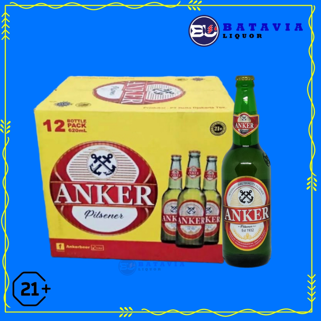Jual Anker Pilsener Beer 620ml - 12 Botol | Shopee Indonesia