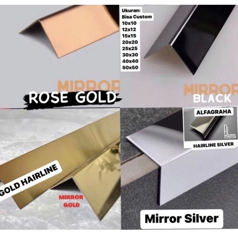 Jual L MIRROR SILVER L SILVER HAIRLINE MIRROR GOLD MIRROR ROSEGOLD ...