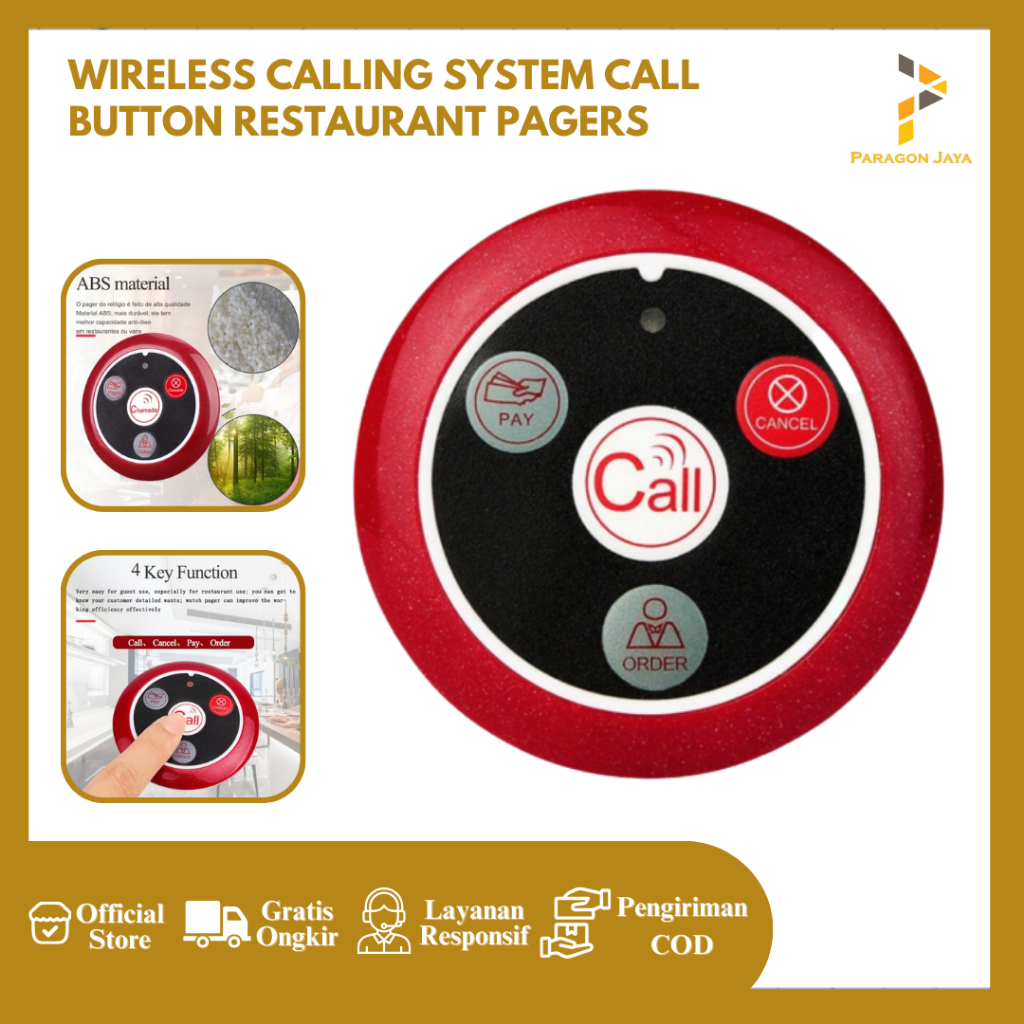 Jual Calling System Wireless Call Button Restaurant Pagers | Shopee ...