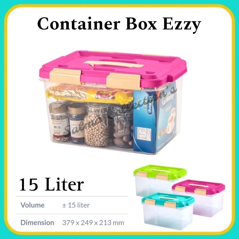 Jual CONTAINER BOX 15 LITER/KOTAK PENYIMPANAN SERBAGUNA EZY BOX CB15L ...